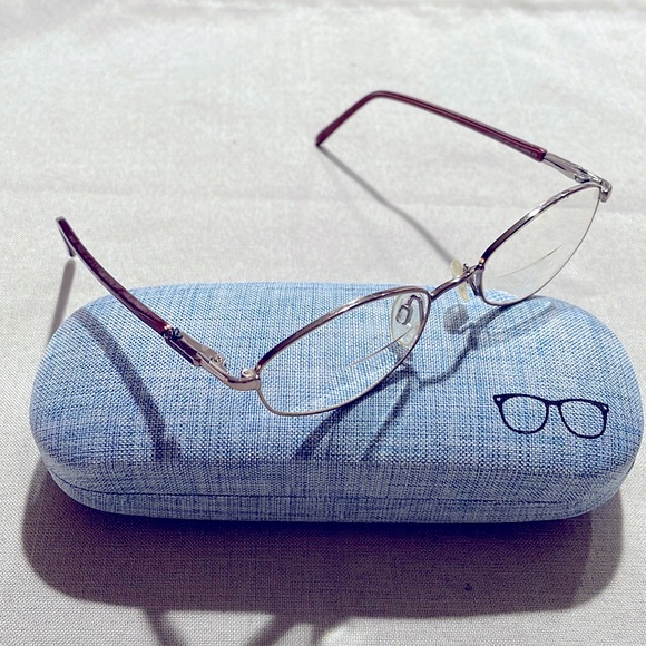 Elle | Accessories | Elle El8524 Womens Rxready Brown Metal Eyeglasses ...
